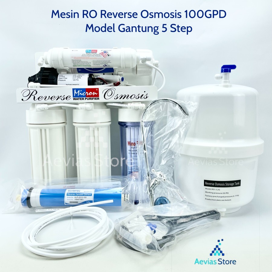 Jual Mesin Air Minum RO Reverse Osmosis Saringan Air Filter Air 100 GPD ...