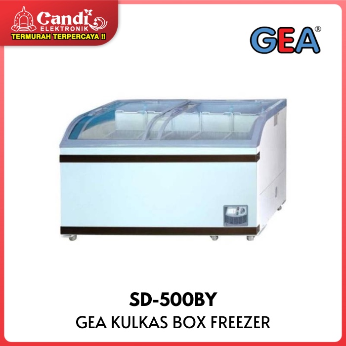 Jual GEA Kulkas Box Freezer 500 Liter Sliding Curved Glass SD500BY SD ...