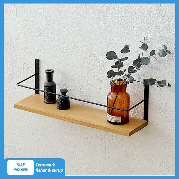 Jual Rak dinding 15cm ala jepang simple minimalis vintage kuno retro ...