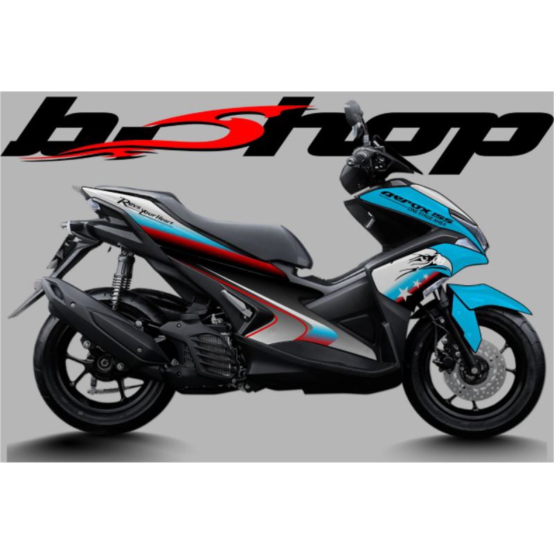 Jual stiker decal aerox sticker striping aerox full body simple ...