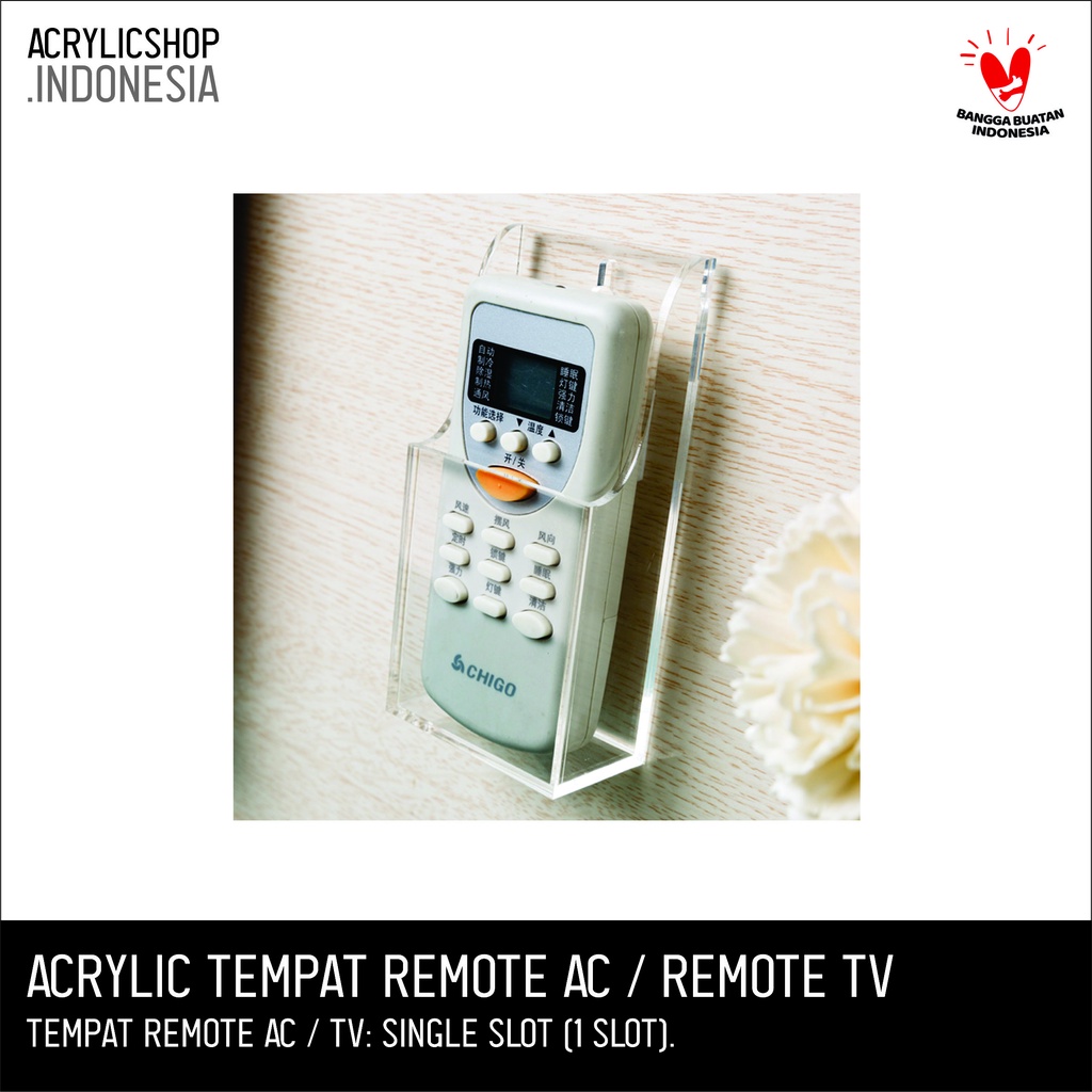 Jual Acrylic Tempat Penyimpanan Remote AC & TV / Tempat Remot TV ...