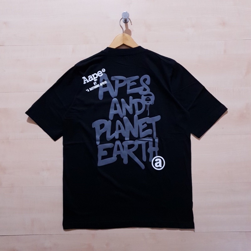 Jual KAOS BAPE AAPE LOGO HITAM FULL TAG LABEL ORIGINAL | Shopee Indonesia