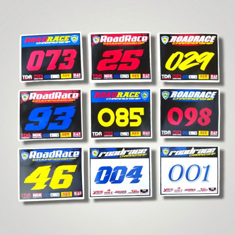 Jual STICKER ROADRACE MOTOR MOBIL ( BISA CUSTOM NAMA DAN ANGKA ) cisya ...