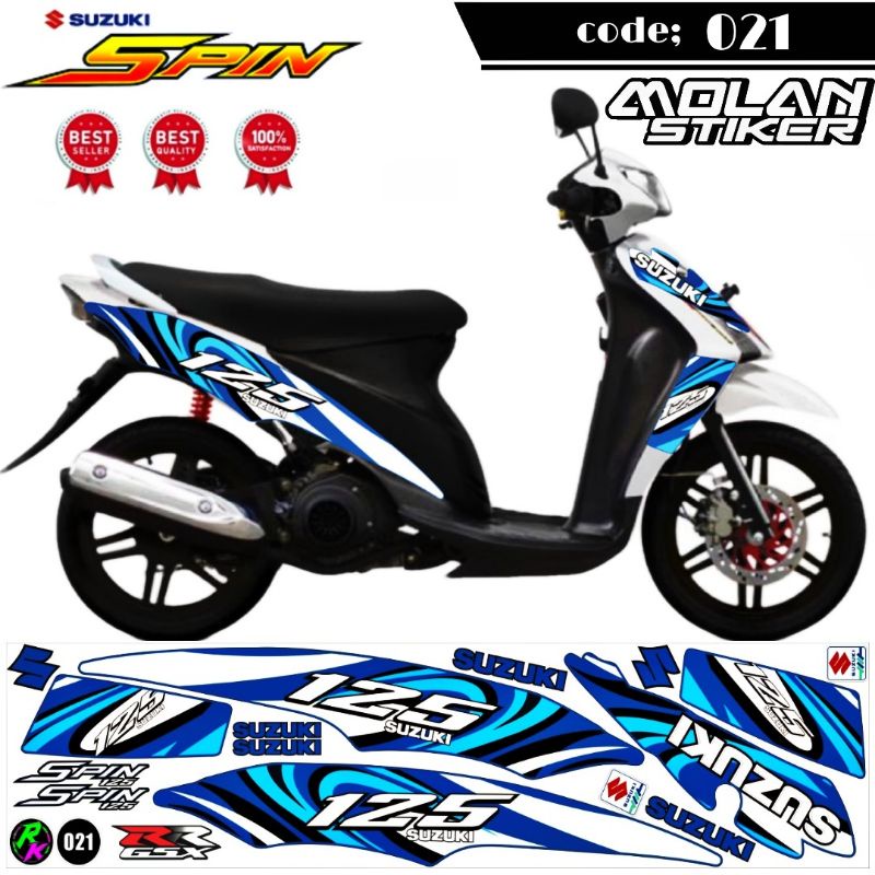 Jual Decal Sticker Striping Variasi Suzuki SPIN 125 | SPIN 125 R | SPIN ...