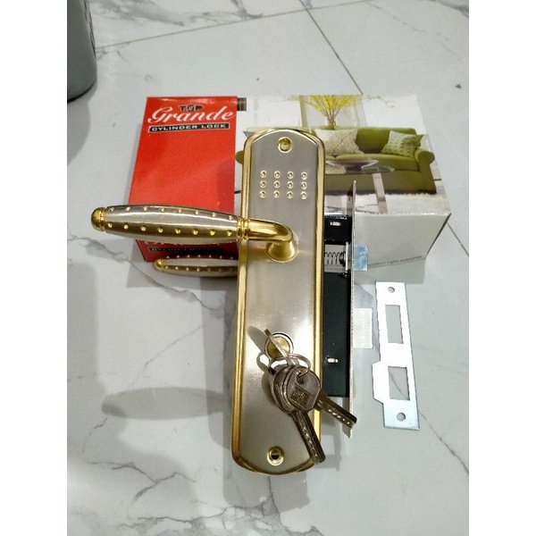 Jual Kunci pintu top grande silinder handle pintu komplit | Shopee ...