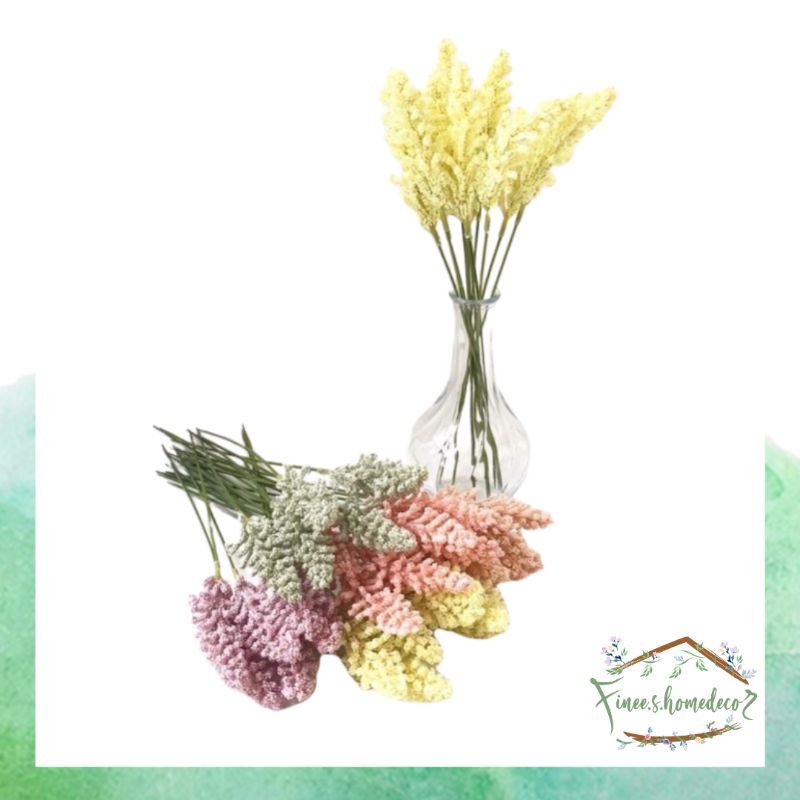 Jual BUNGA GANDUM FOAM TANGKAI - bunga foam hijau salem oren ungu ...