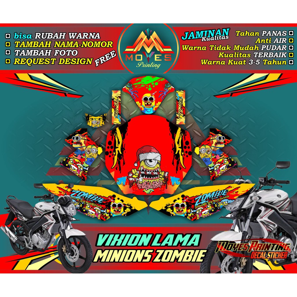 Jual Decal sticker yamaha vixion old stiker decal motor vixion lama ...