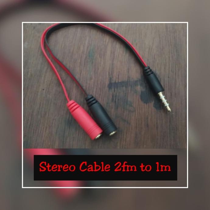Jual Open DS] Kabel 3,5mm To Headset + Mic/Kabel Stereo Male To Female ...