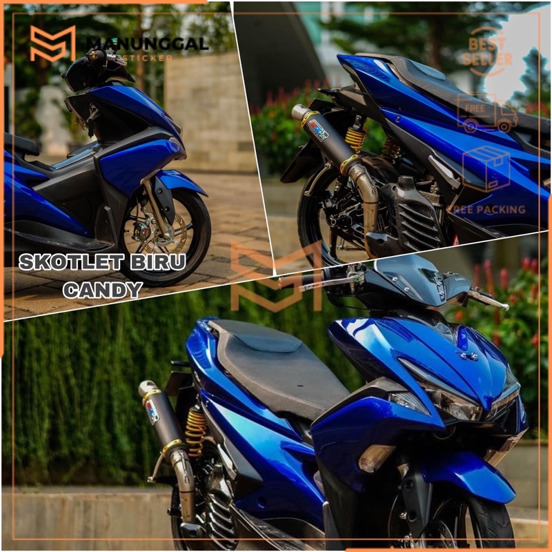 Jual Skotlet motor biru candy metalic glossy untuk variasi body ...