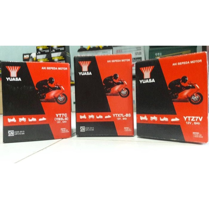 Jual Aki motor Yamaha Vega YT7C / GM5Z Yuasa Accu kering (Kode A 006)) | Shopee Indonesia