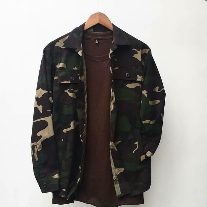 Jual OOTDSUPPLY Millitary Camo Field Jacket l Jaket Loreng l Semi Parka ...