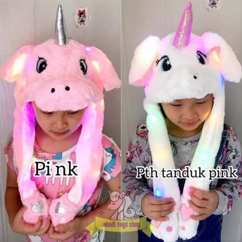 Jual Topi Bunny Hat LED telinga gerak IMPORT topi anak maupun dewasa ...