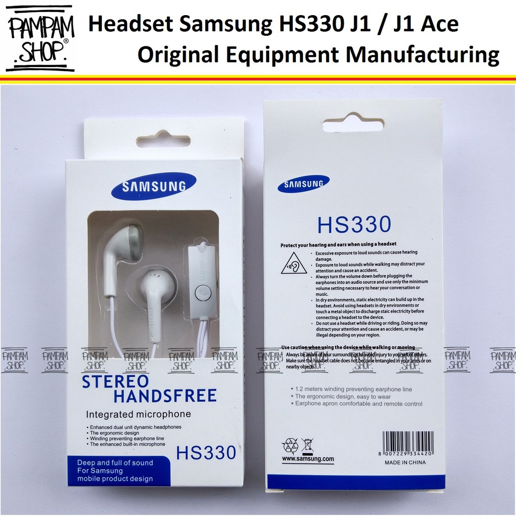 Jual Headset Handsfree Earphone Samsung Galaxy J1, J2, J3 , J5, J7, Ace ...