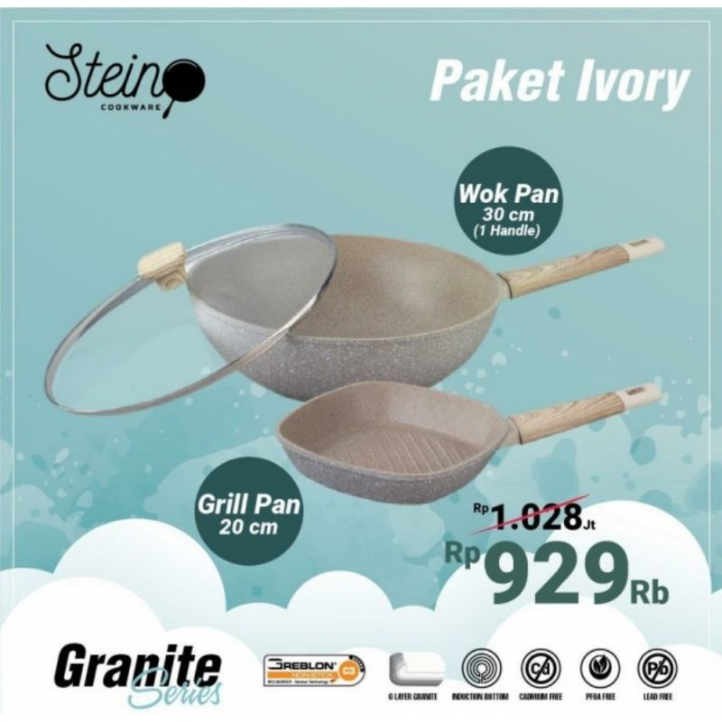 Jual Stein Cookware Paket Ivory by Steincookware Granite Series ...