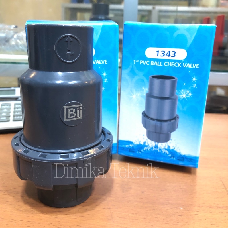 Jual ball check single PVC 1” inch / true union ball check valve ...