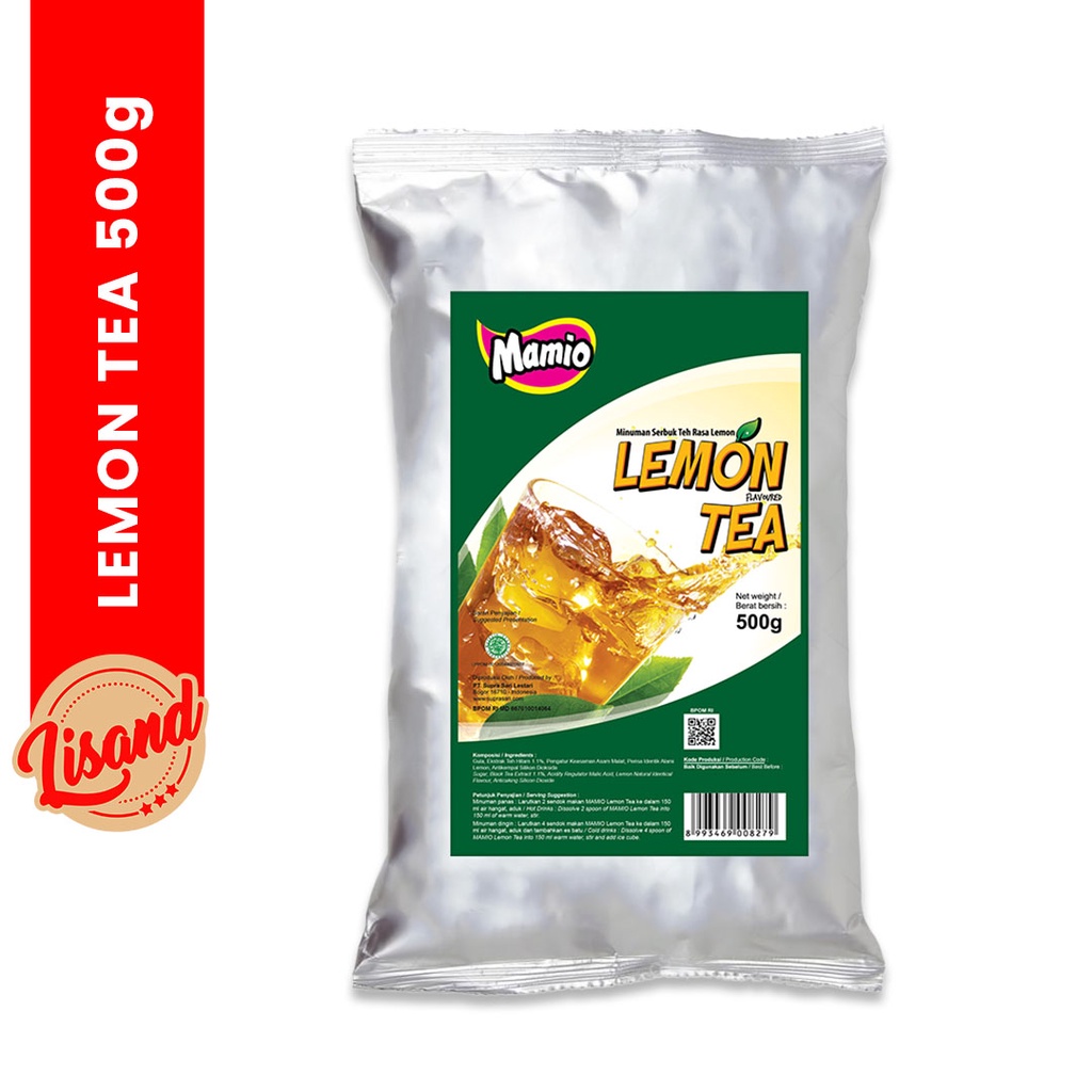 Jual Bubuk Minuman Lemon Tea Mamio Kemasan 500g | Shopee Indonesia