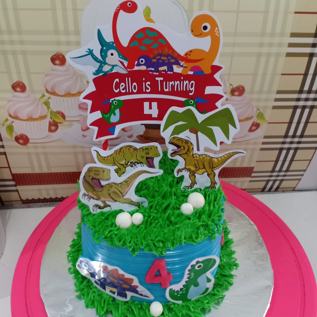 Jual Topper cake/hiasan kue/ baking toy/topper dinosaurus | Shopee ...