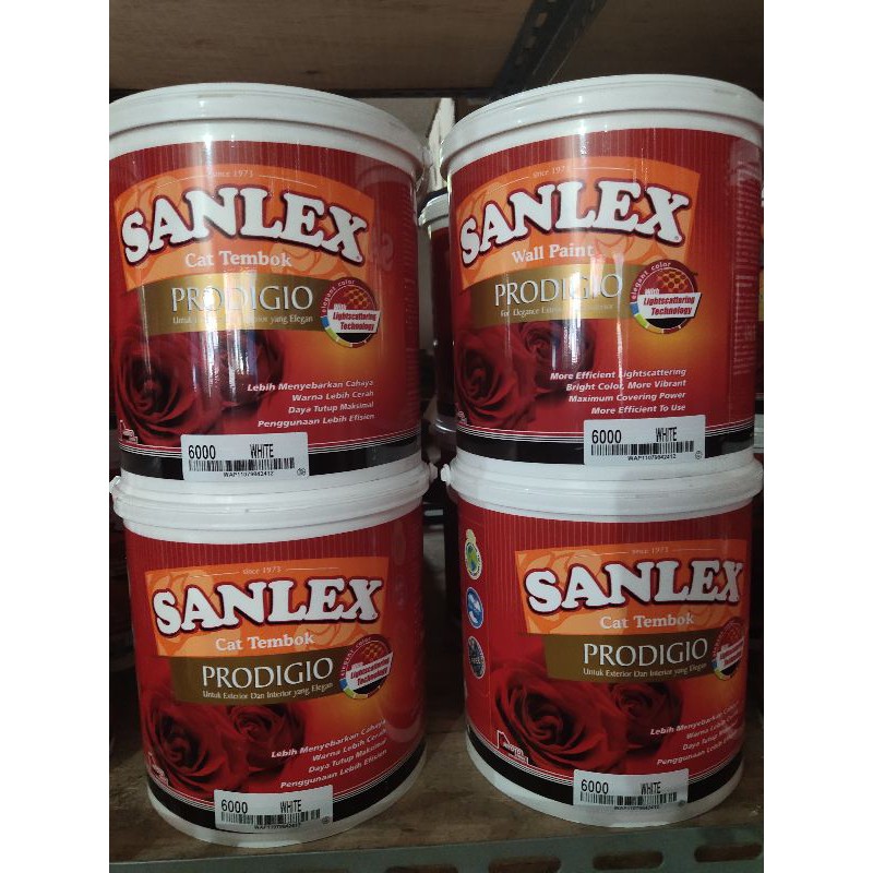 Jual Cat Tembok Sanlex Pridigio 5kg "White" | Shopee Indonesia