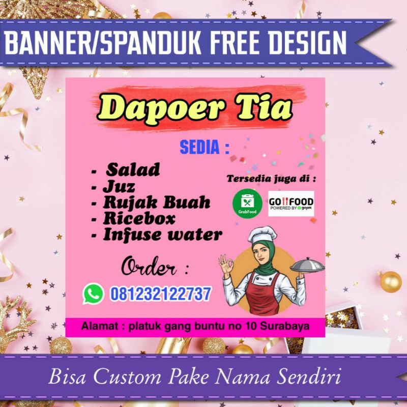 Jual BANNER / SPANDUK USAHA CEMILAN FREE DESIGN | Shopee Indonesia