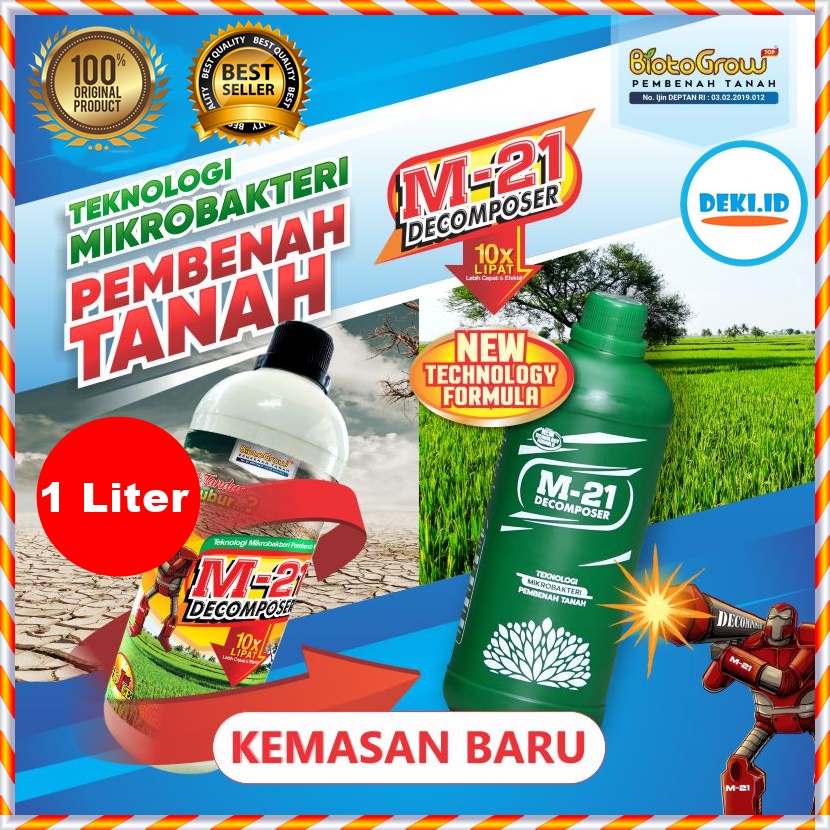 Jual M21 Dekomposer 1 Liter Bio Aktivator Pupuk Organik Cair Decomposer ...
