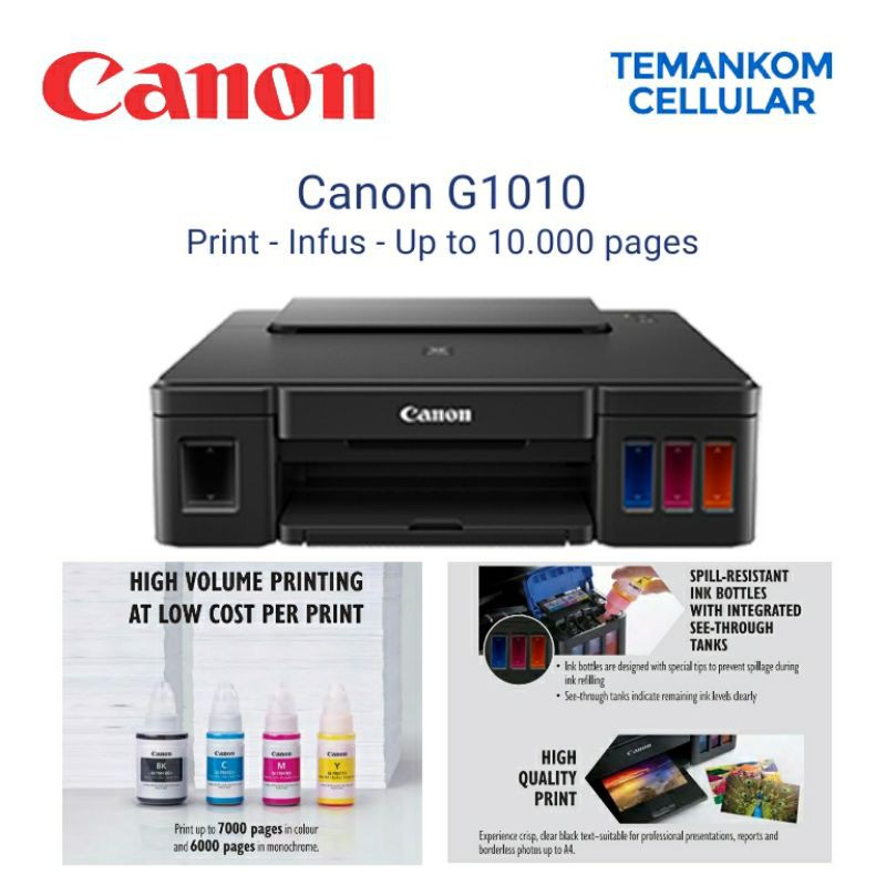 Jual Printer Canon G1010 G 1010 Print only dengan infus garansi resmi 2 ...