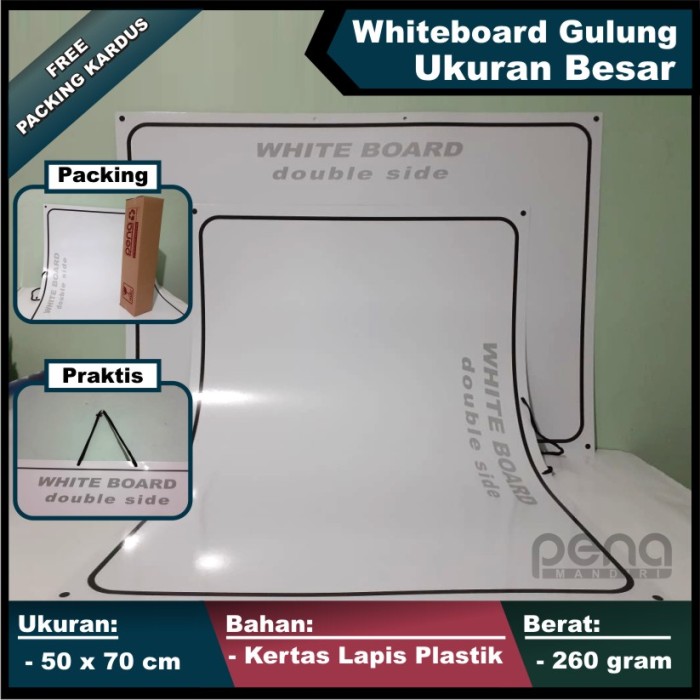 Jual NEW PAPAN TULIS ROLL WHITEBOARD GULUNG UKURAN BESAR | Shopee Indonesia