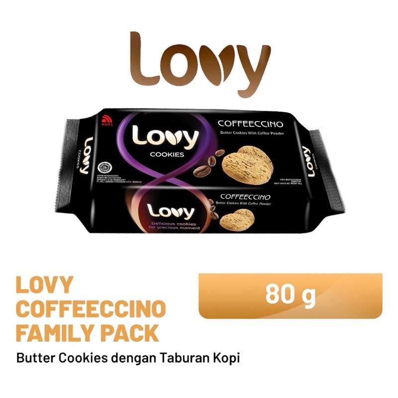 Jual LOVY COOKIES COFFECINNO FAMILY PACK (80 gram) | Shopee Indonesia