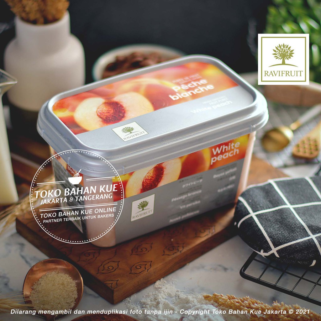 Jual Ravi Fruit PUREE Buah Persik Beku 1kg Ravifruit Peach Peche ...