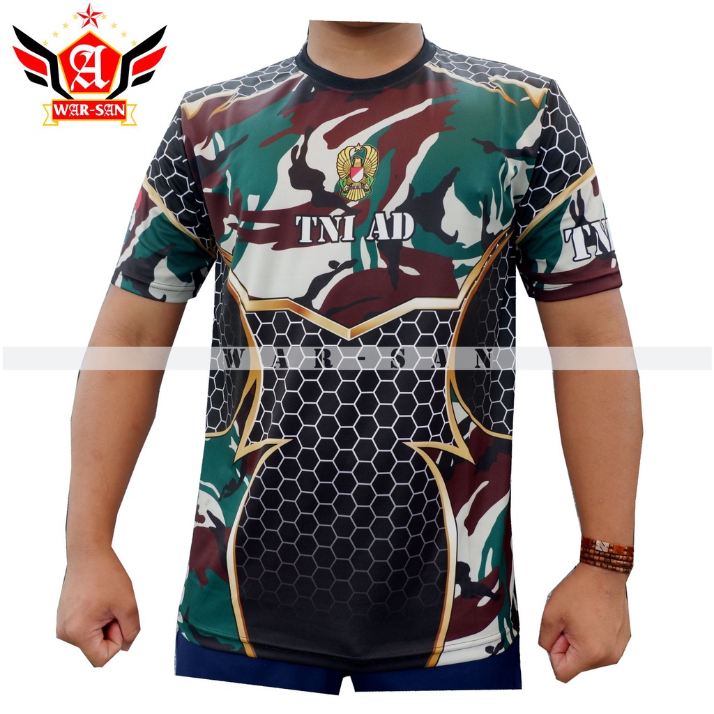 Jual Kaos TNI Sublim / Kaos Jersey TNI AD / Kaos Army Fullprint / Kaos Olahraga | Shopee Indonesia