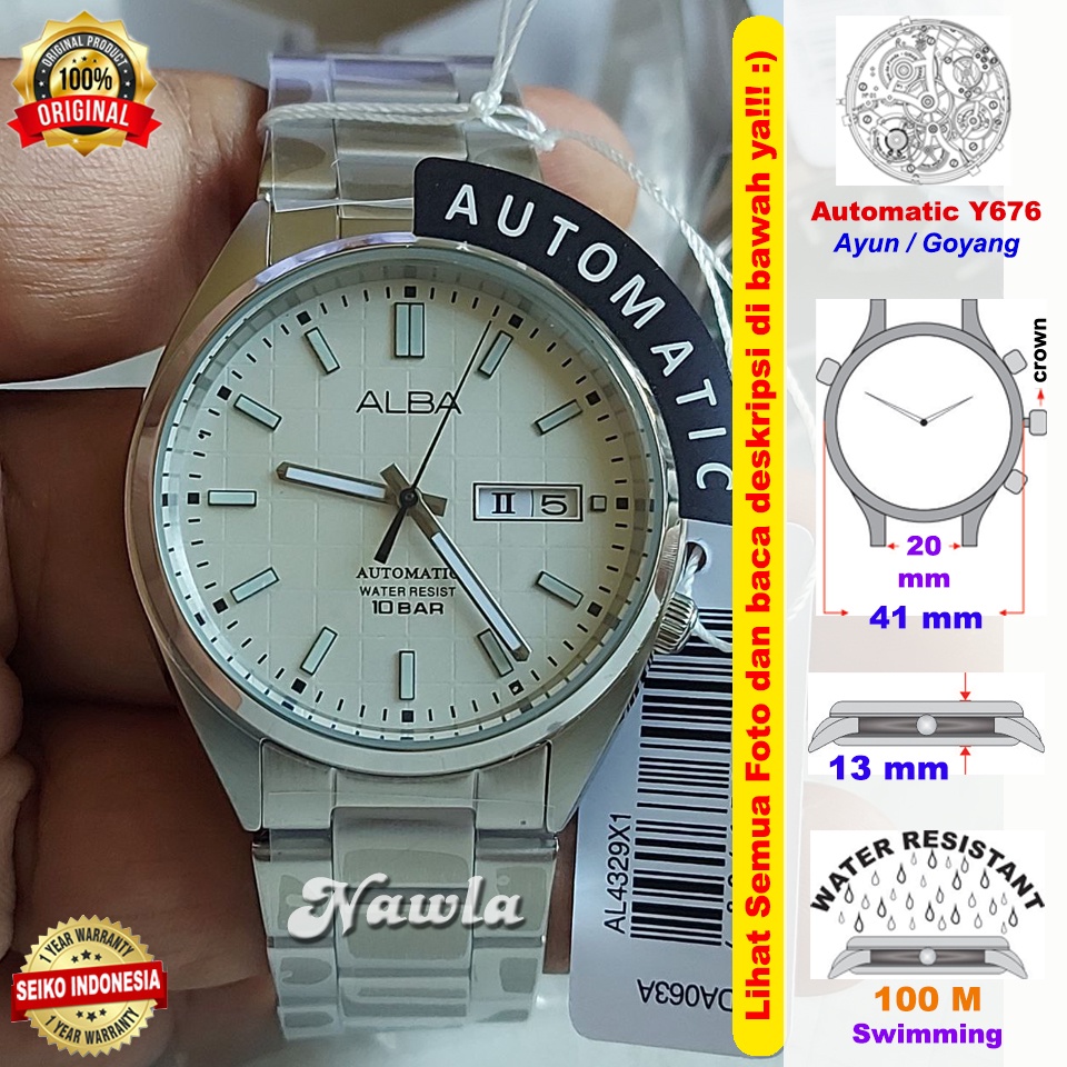 Jual Alba Automatic AL4329X1 White Dial - Jam Tangan Pria AL4329 ...