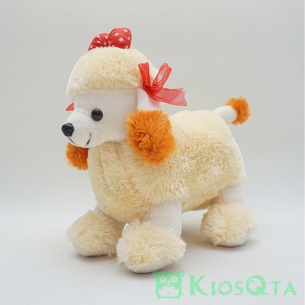 Jual boneka anjing pudel poodle cute dog krem medium AUG | Shopee Indonesia