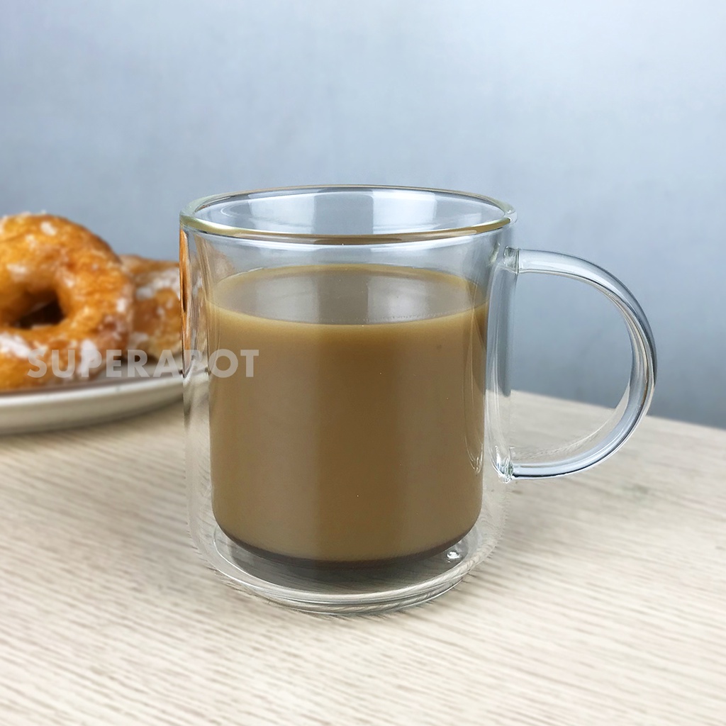 Jual Gelas Unik Double Wall Anti Panas Insulated Cup 250ml | Shopee Indonesia