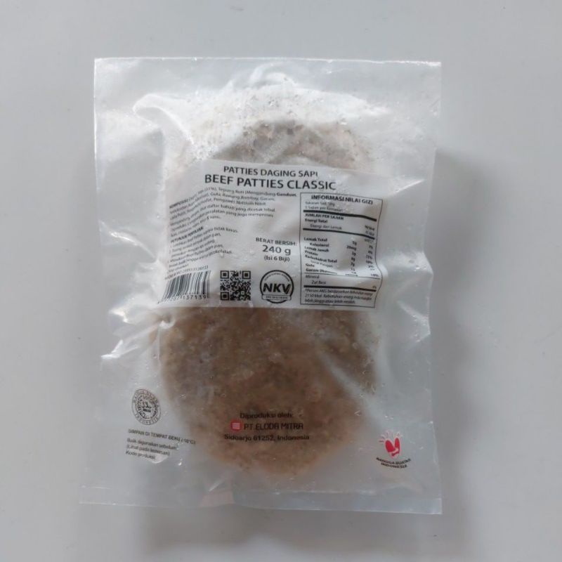 Jual Patties Daging Sapi Classic 240gr (isi 6pcs) | Shopee Indonesia