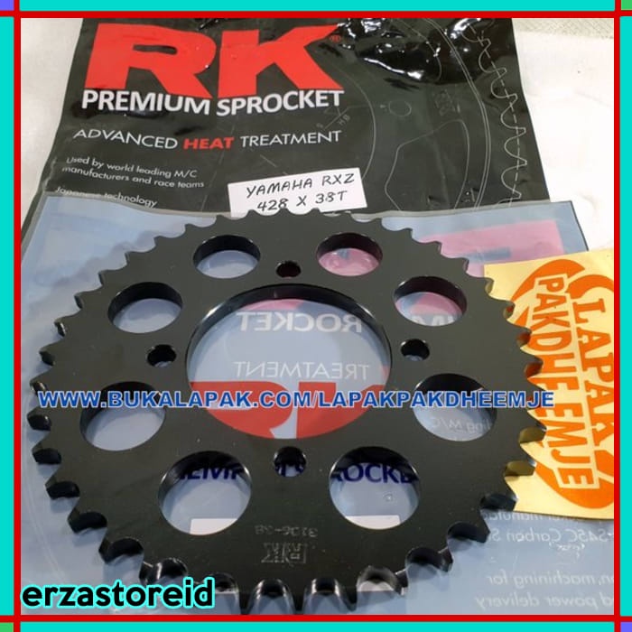 Jual GEAR BELAKANG 428 38 RK TAKASAGO ORIGINAL BLACK RX KING RXZ JUPITER Z 110 JUPITER MX NJMX ...