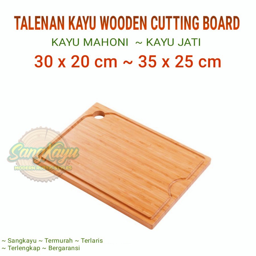Jual SangKayu Nampan Kayu Talenan Kayu Jati Mahoni Wooden Cutting Board ...