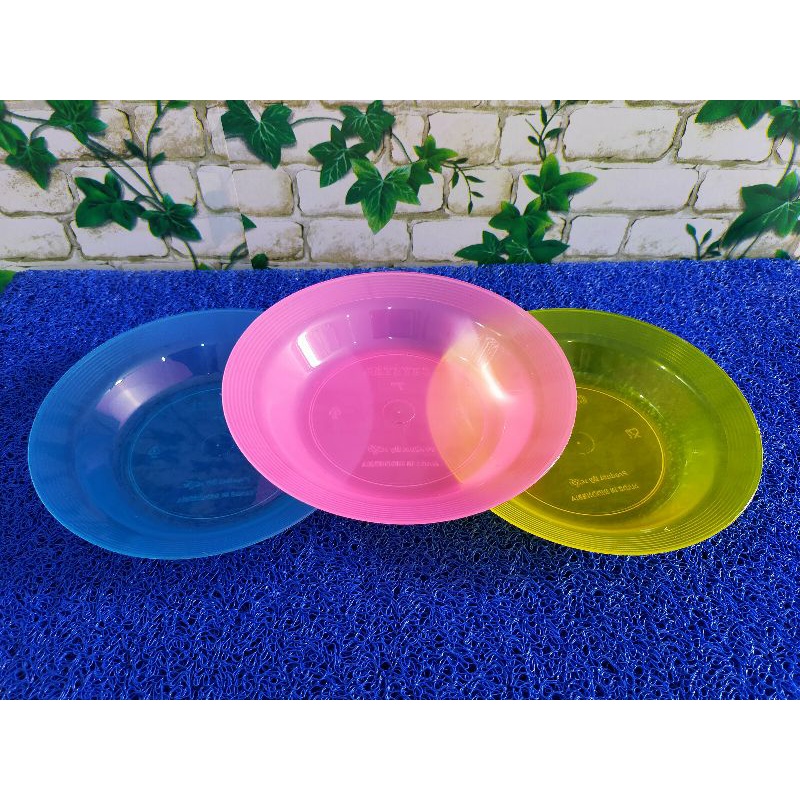 Jual Piring plastik crystal / interplas 7 (17,5cm) piring plastik food grade / Piring makan ...