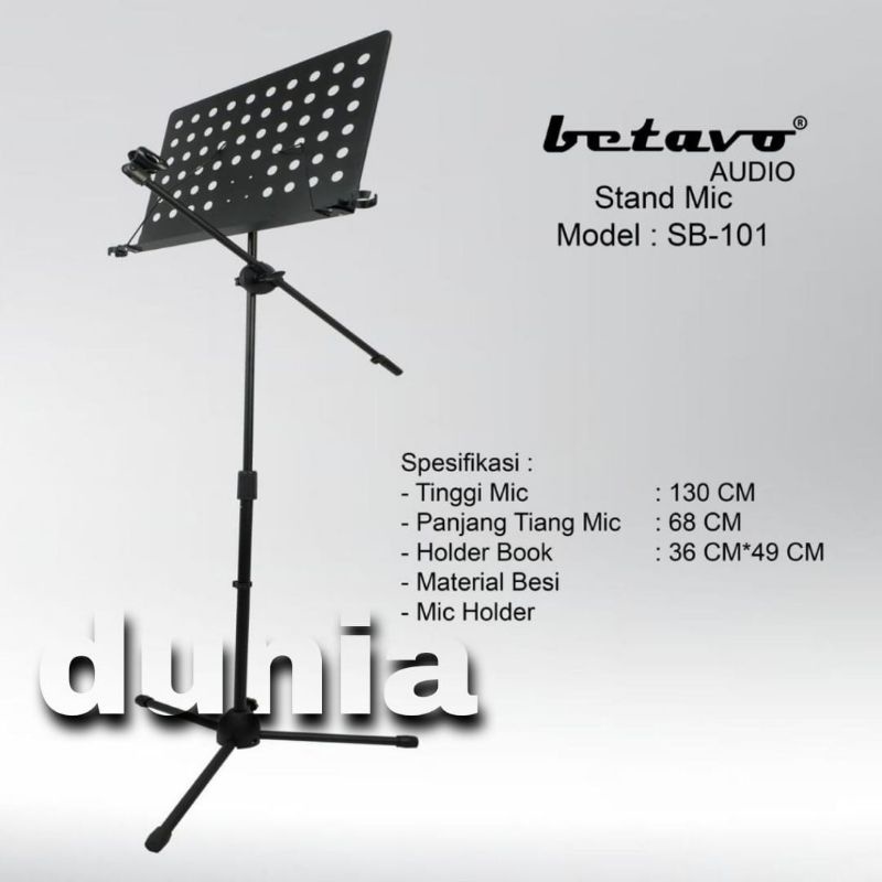 Jual Stand Book Betavo SB 101 Original + Stand Mic Betavo SB101 | Shopee Indonesia