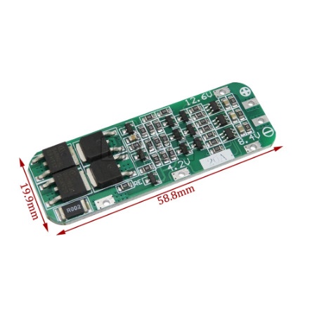 Jual Modul PCB BMS 3S 20A 12V Pack Balance Lithium Baterai Li-ion 18650 ...