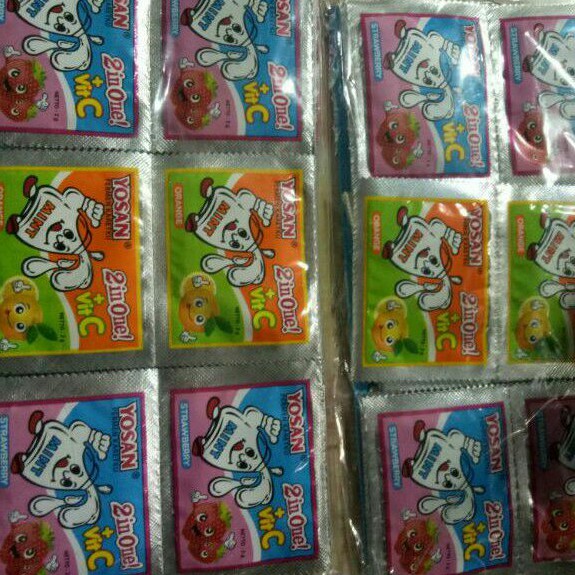 Jual permen karet yosan 2 in 1 dengan vitamin C | Shopee Indonesia