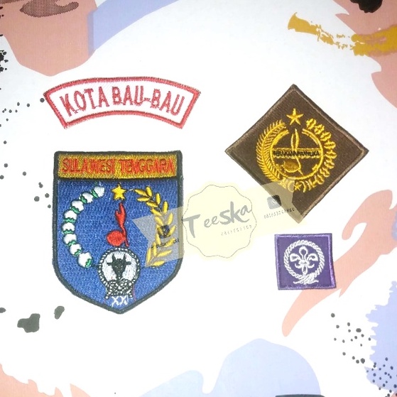 Jual Set Atribut Seragam Pramuka Logo Tunas Kelapa dan Wosm, Logo ...