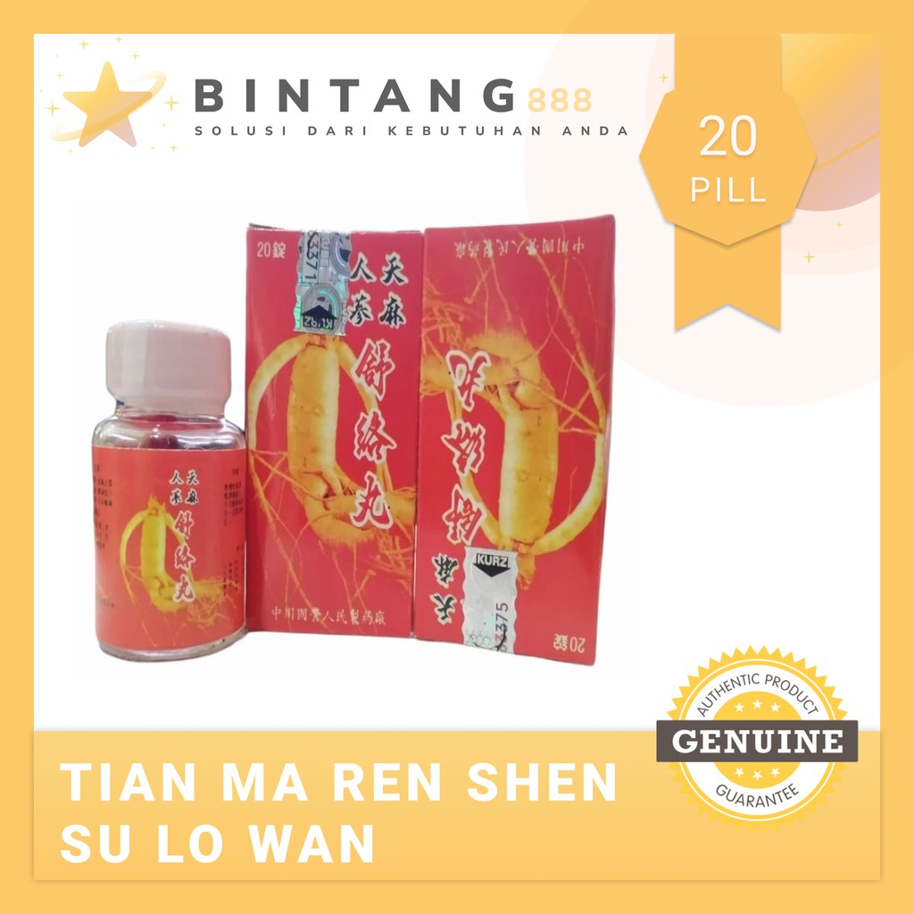 Jual TIAN MA REN SHEN SO LO WAN / GINSENG MERAH TIAN MA SU LO WAN | Shopee Indonesia