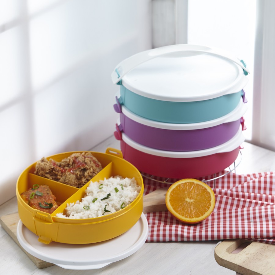 Jual CPM Rantang Bulat Susun 4 Kotak Bekal Makan Tempat Penyimpanan ...