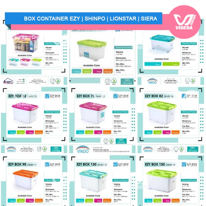 Jual Kontainer Box Shinpo Container Box 15L 30L 45L 50L 52L 60L 70L 75L ...