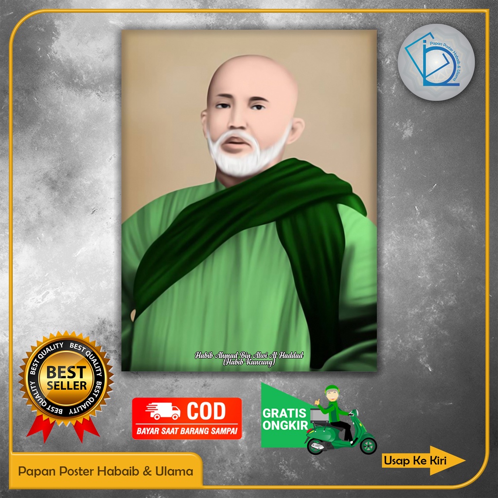Jual Papan Poster Habib Ahmad Bin Alwi Al Haddad. Ukuran 30x40cm 5mm ...