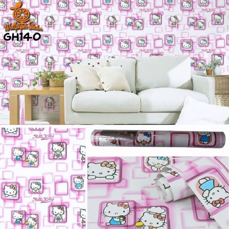 Jual Wallpaper Dinding Hello Kitty Stiker Dinding Hello Kitty Wallpaper Hello Kitty Walpaper ...