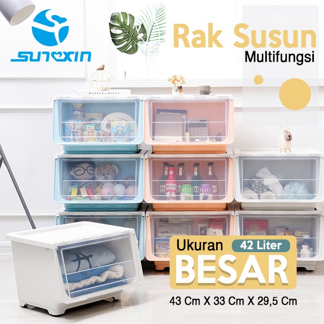 Jual SX (SBY) - Container Box Plastik Kotak Penyimpanan Susun Makanan ...