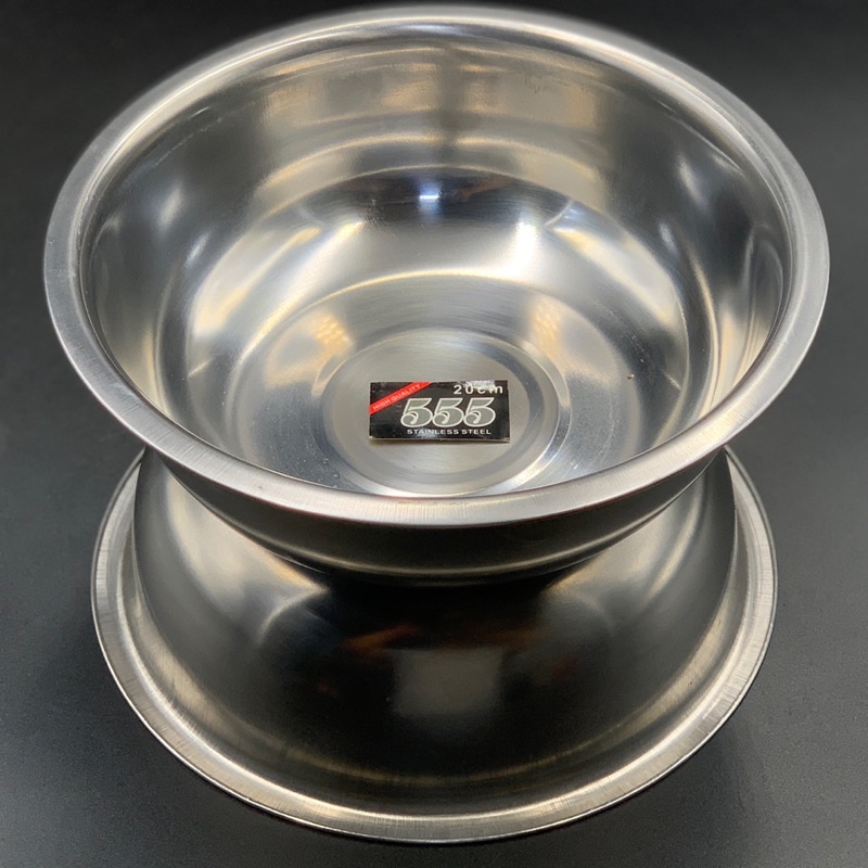 Jual Baskom stainless 555 size 20cm | Shopee Indonesia