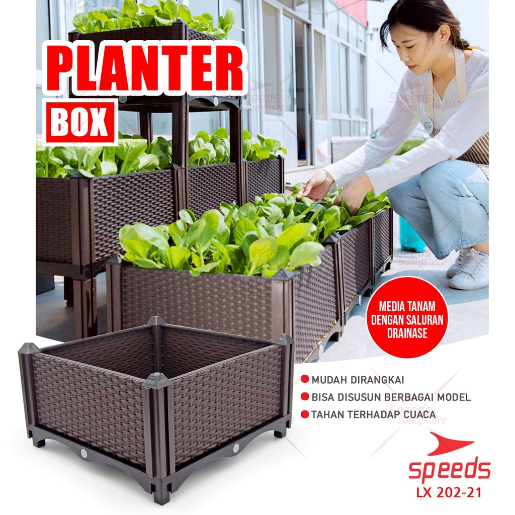 Jual SPEEDS Pot Bunga Pot Tanaman Plastik Planter Box Untuk Benih Bibit ...