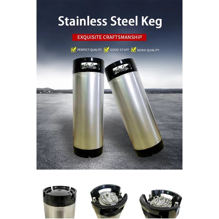 Jual cornelius beer keg 10L 19L stainless with rubber / nitro coffee ...