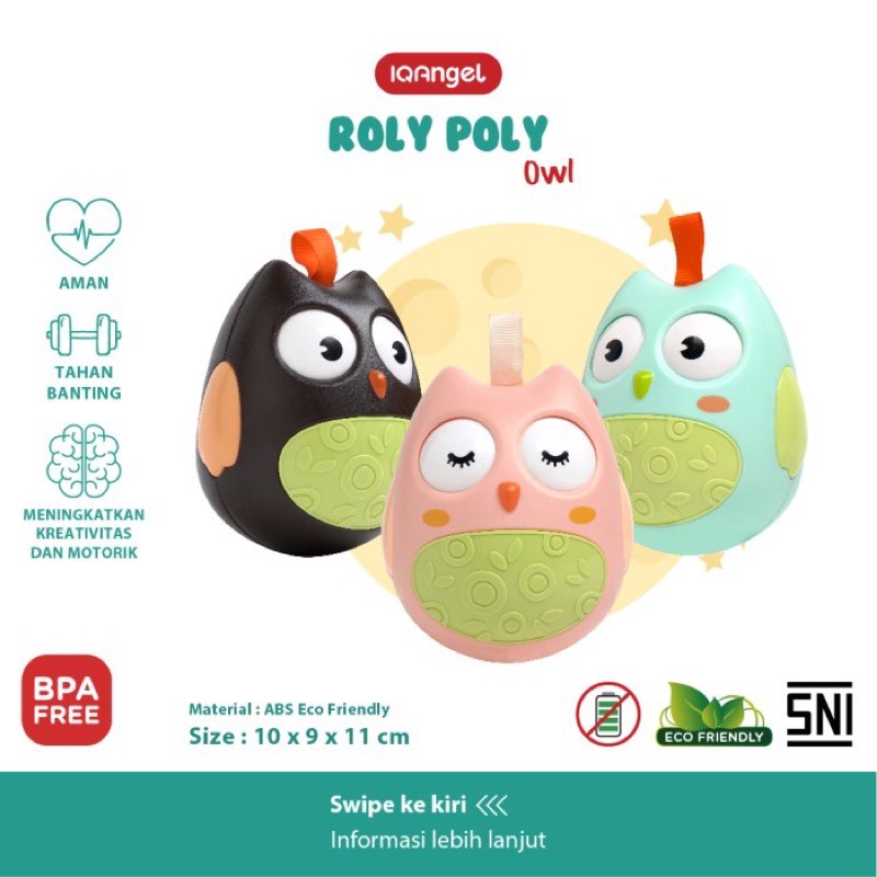 Jual Roly poly owl toy / mainan rattle | Shopee Indonesia